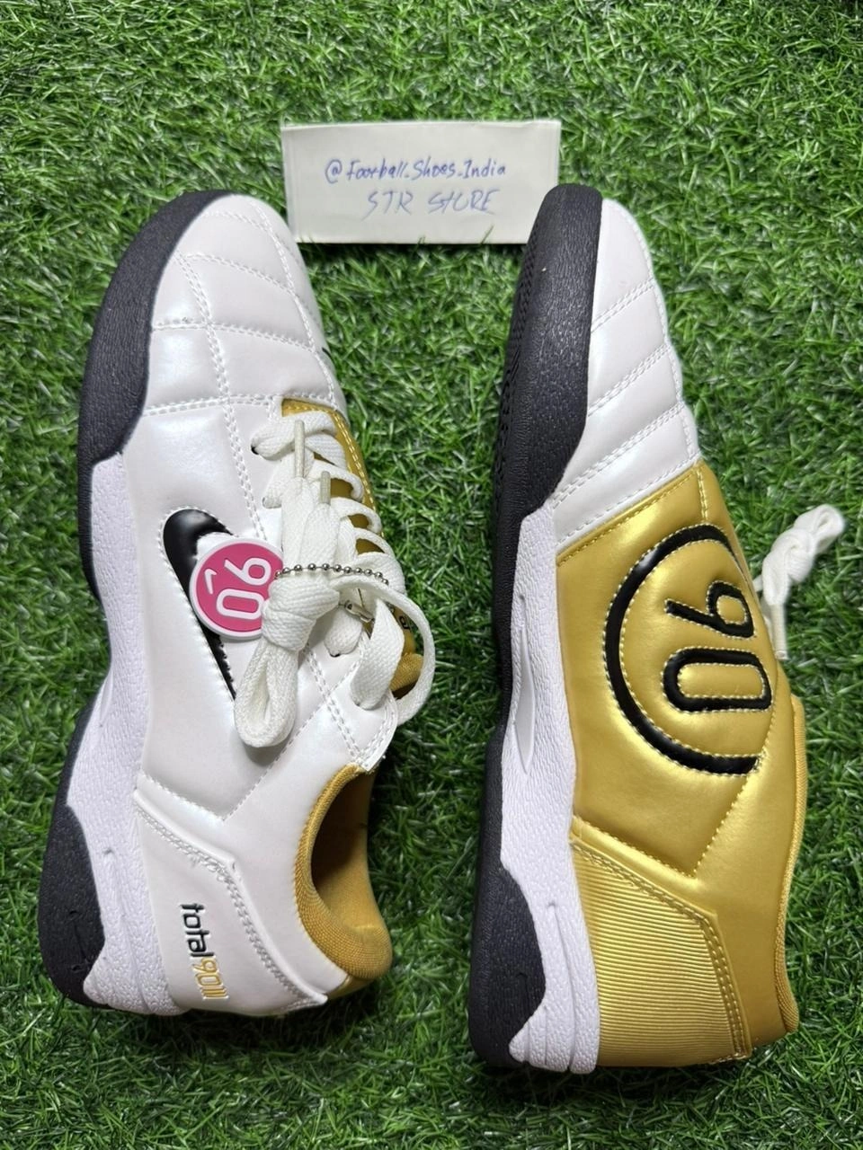 Total 90 III Futsal 5 White And Gold Colour With Lace