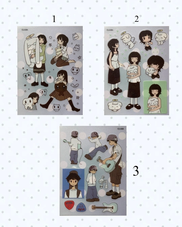 Japanese Glitter Sticker Sheet