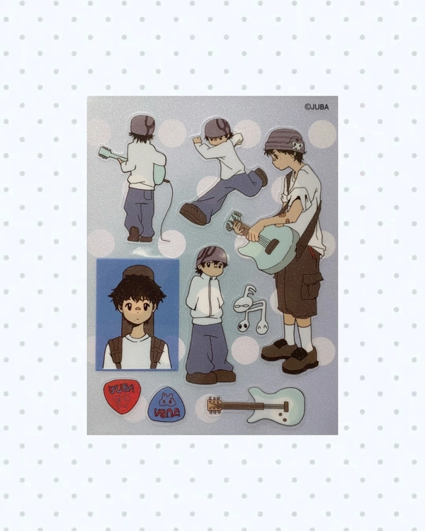 Japanese Glitter Sticker Sheet